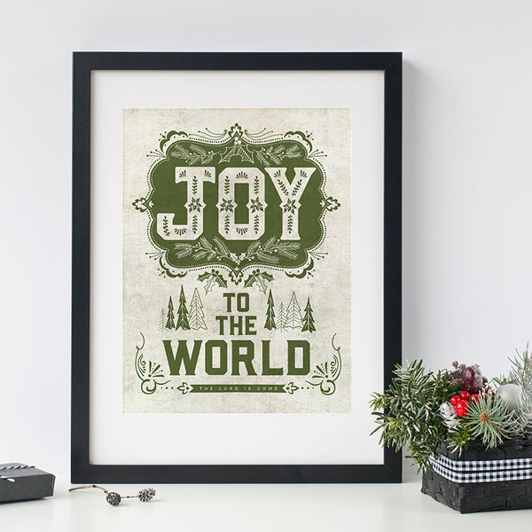 Joy to the World Art Poster Print - Fancy That Design House & Co.