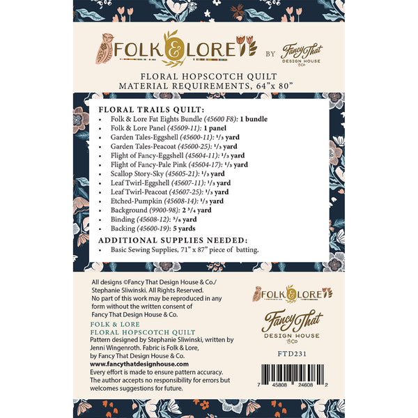 Moda Folk & Lore - Hopscotch Quilt Printed Booklet - Fancy That Design ...