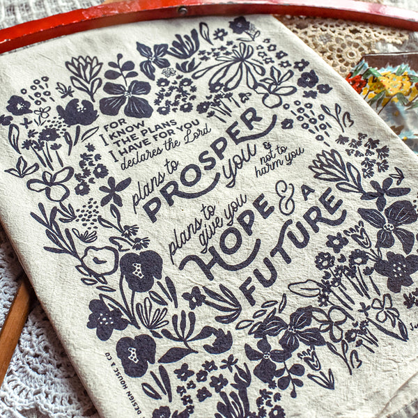 Jeremiah 29:11 Scripture Tea Towel - Fancy That Design House & Co.