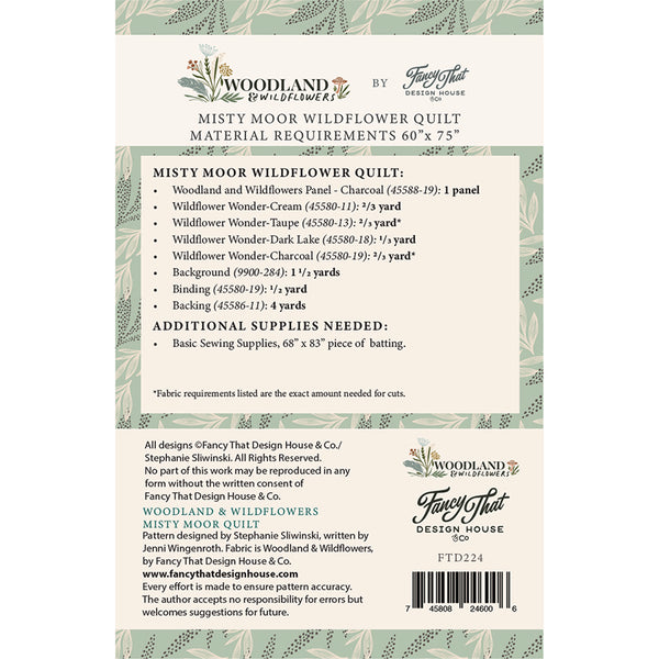 Moda Woodland & Wildflowers - Misty Moor Quilt Booklet - Fancy That ...