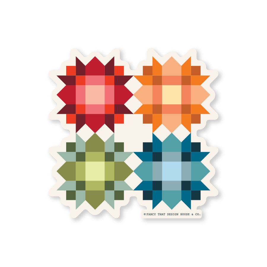 Quad Quilt Block Sticker - Fancy That Design House & Co.