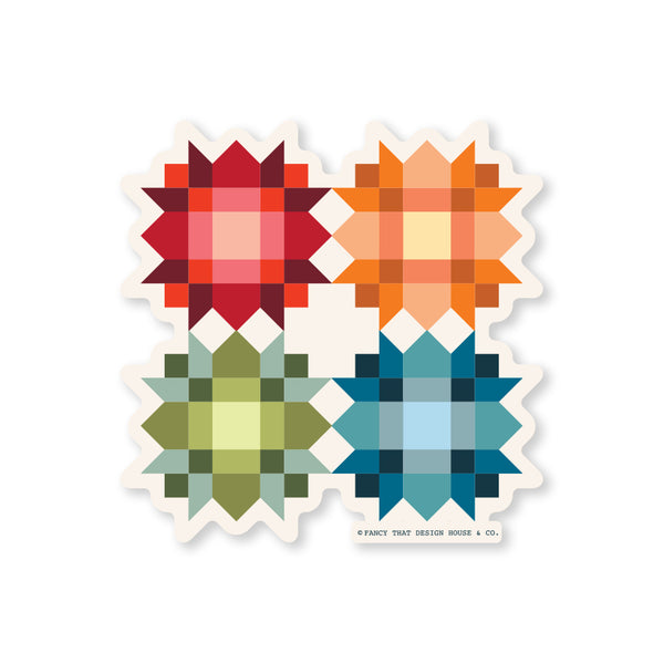 Quad Quilt Block Sticker - Fancy That Design House & Co.