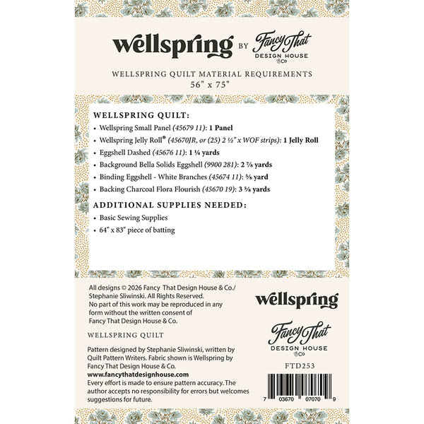 Moda Wellspring Quilt Printed Pattern Booklet - PREORDER - Fancy That ...