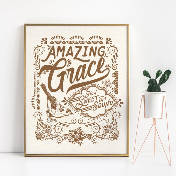 Amazing Grace Art Poster Print - Fancy That Design House & Co.