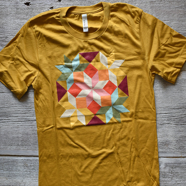 Bright Colorful Quilt Block / Barn Quilt Tee / T Shirt - Fancy That ...