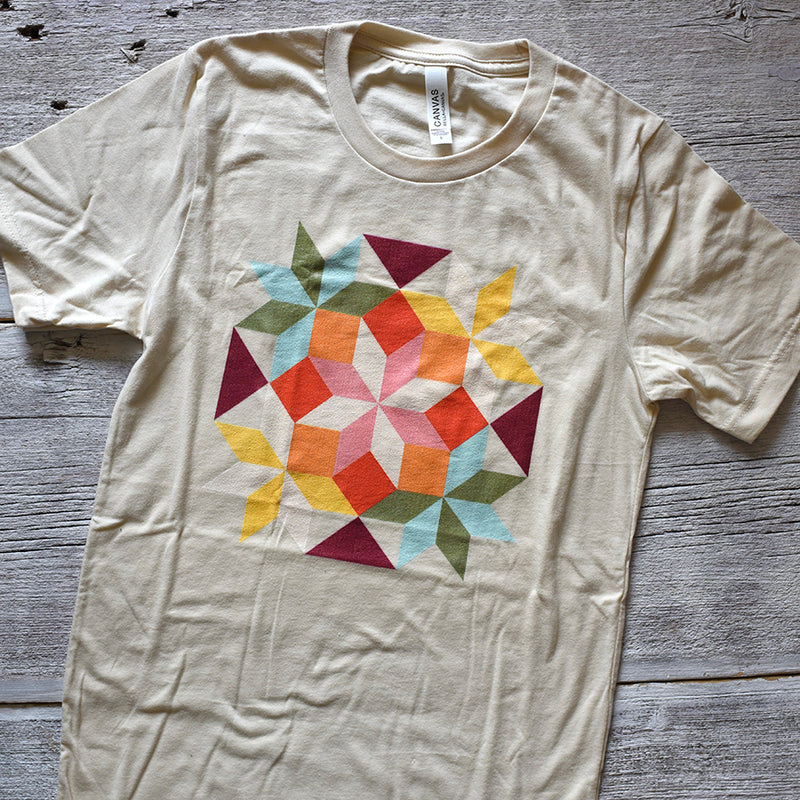 Bright Colorful Quilt Block / Barn Quilt Tee / T Shirt - Fancy That ...