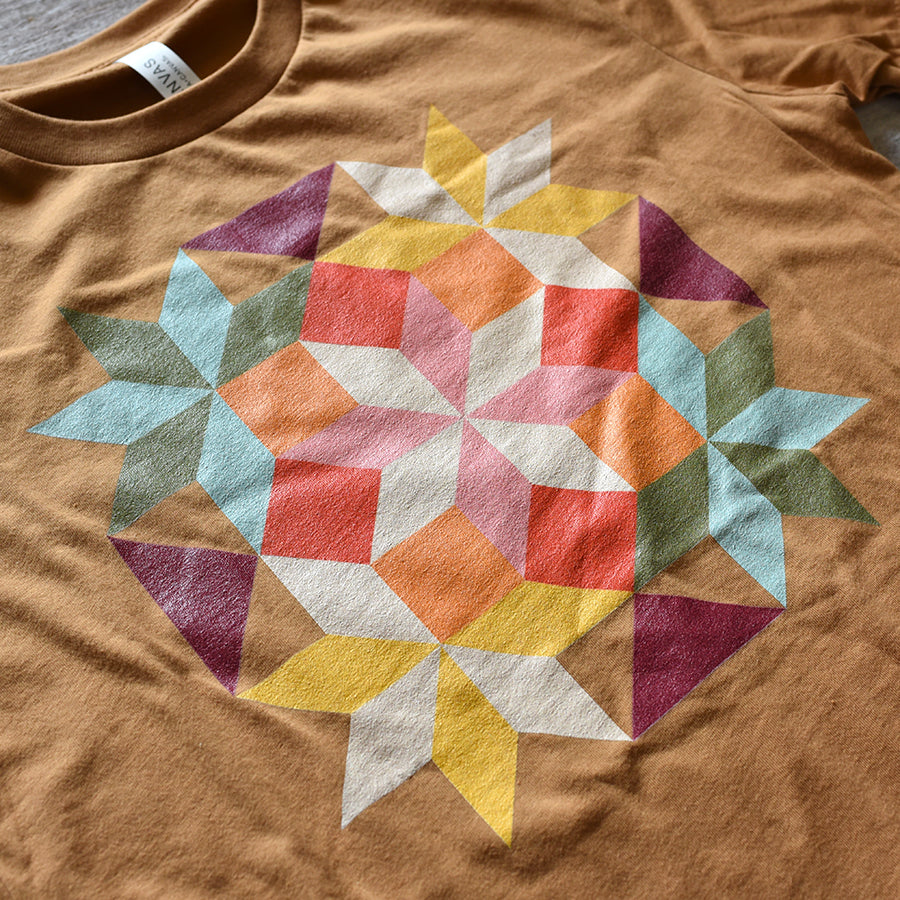 Bright Colorful Quilt Block / Barn Quilt Tee / T Shirt - Fancy That ...