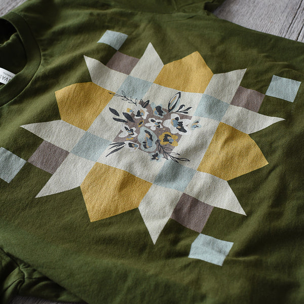 Floral Quilt Block Tee / T Shirt - Fancy That Design House & Co.