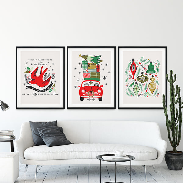 Vintage Ornaments Art Poster Print - Fancy That Design House & Co.