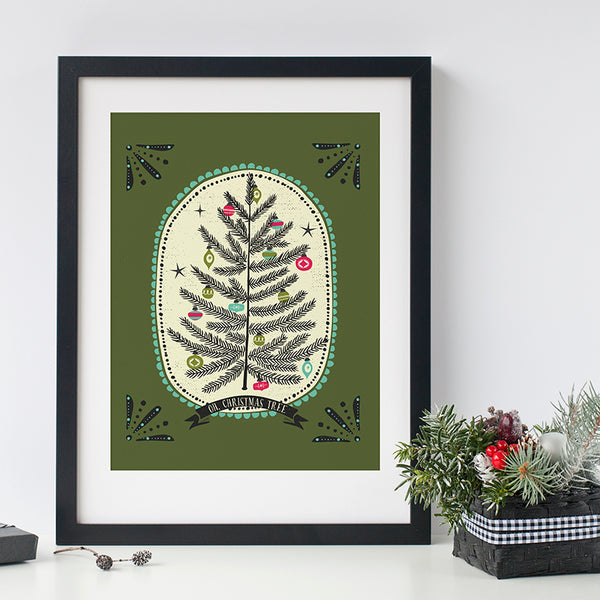 Oh Christmas Tree Art Poster Print - Fancy That Design House & Co.