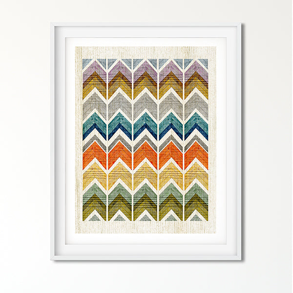 Wooden Texture Chevron Art Poster Print - Fancy That Design House & Co.