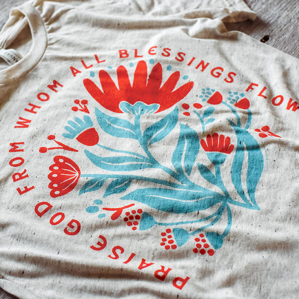Praise God from Whom All Blessings Flow Floral Triblend Tee / T shirt ...